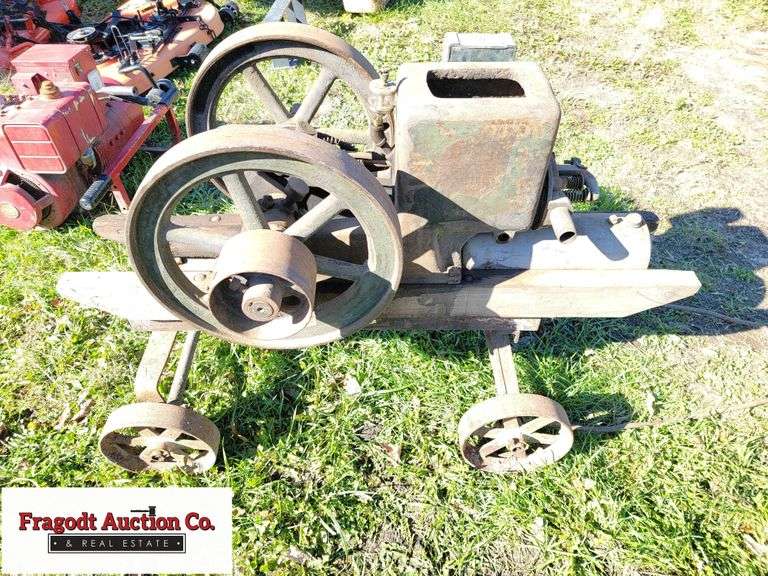Fuller and Johnson Model NB Hit and Miss Engine, 2hp, on Trucks, Ran in ...