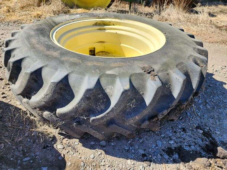 (2) Firestone Tires on 12 Bolt John Deere 16.9 Rims - Fragodt Auction ...