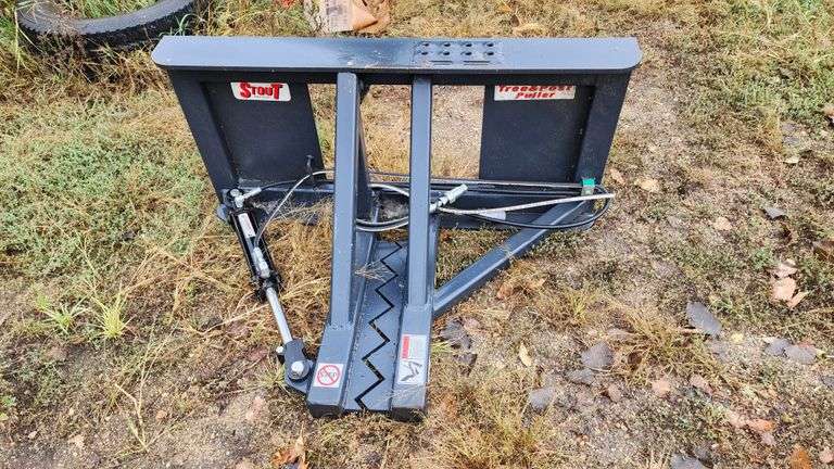 Stout Tree and Post Puller with Hoses and Ends, Universal Skid Loader ...