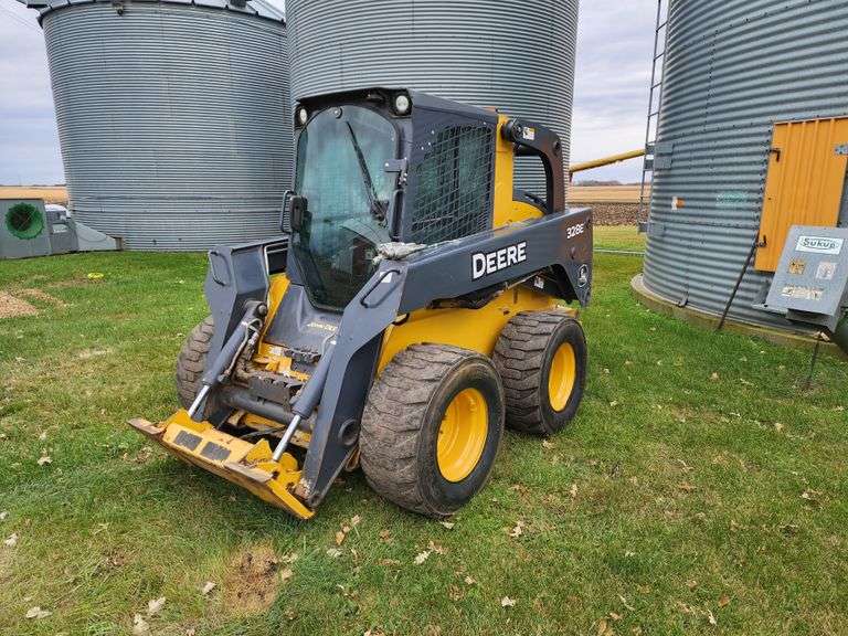 John Deere 328E Skid Loader, 4,459.7 Hours, 2 Speed, 14-17.5 NHS Tires ...
