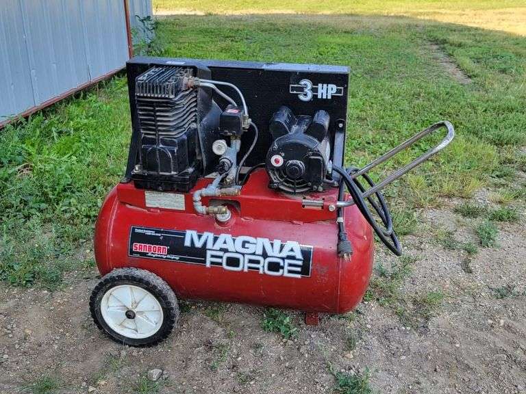 Magna Force 3hp Air Compressor - Fragodt Auction and Real Estate LLC