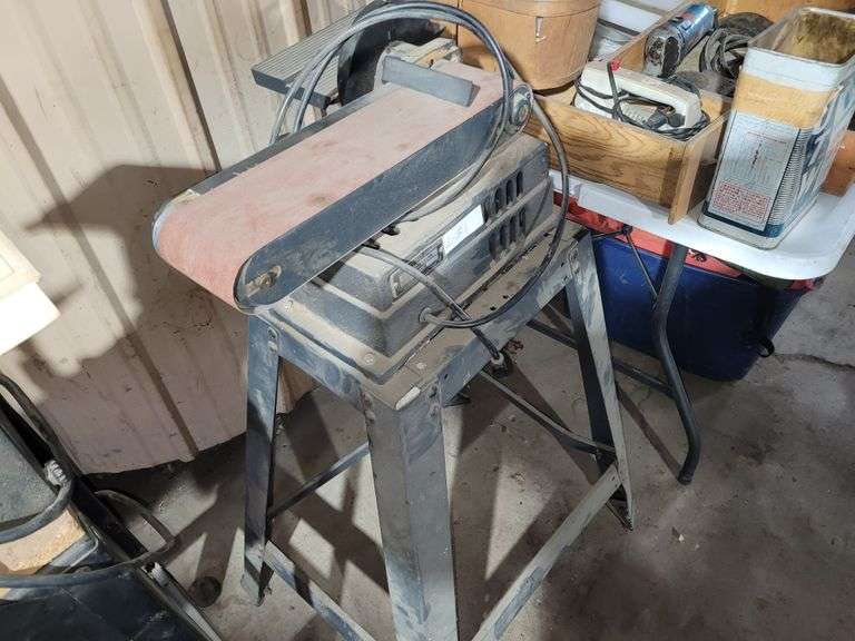 Sears Belt Sander on Stand, Disc Sander - Fragodt Auction and Real ...
