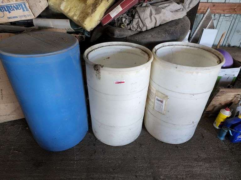 (3) Misc. Poly Barrels - Fragodt Auction and Real Estate LLC