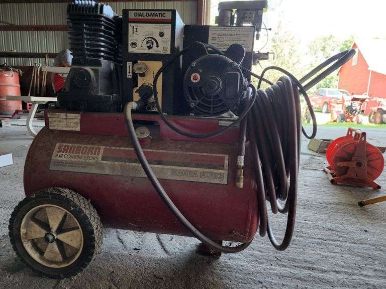 Sanborn Megaforce Air Compressor – In Working Order - Fragodt Auction ...