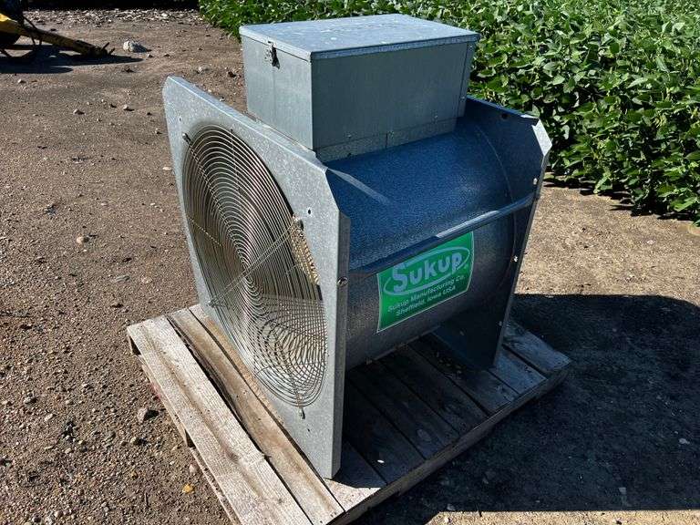 Sukup 28” Bin Fan with 10hp Single Phase Motor in Working Order Per ...