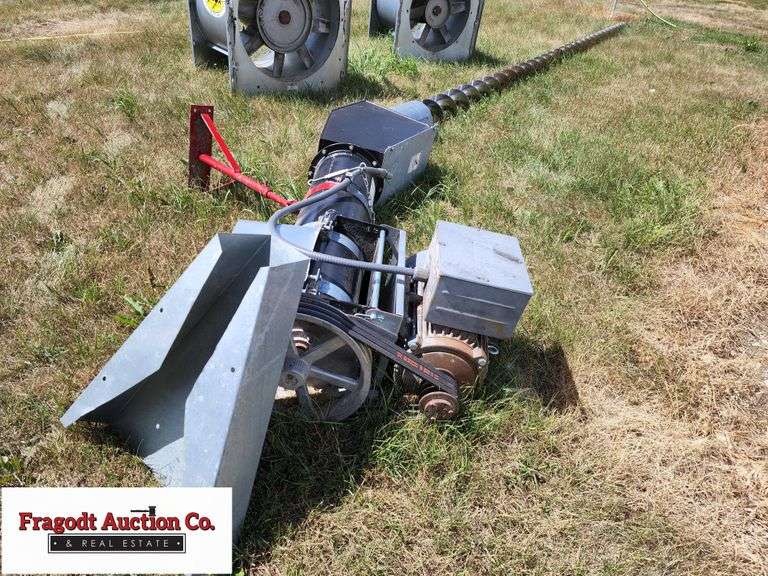 8” Unload Bin Auger with 10” (27 Degree) Incline and 10hp Single Phase ...