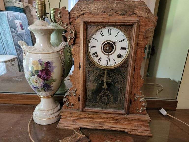 Antique Clock and Lamp - Fragodt Auction and Real Estate LLC