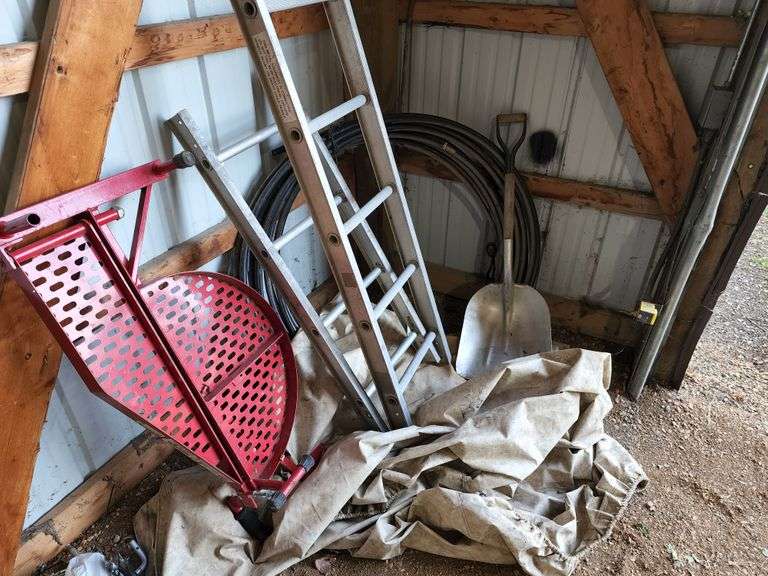 Plastic Hose, Aluminum Ladder Sections, Misc - Fragodt Auction and Real ...