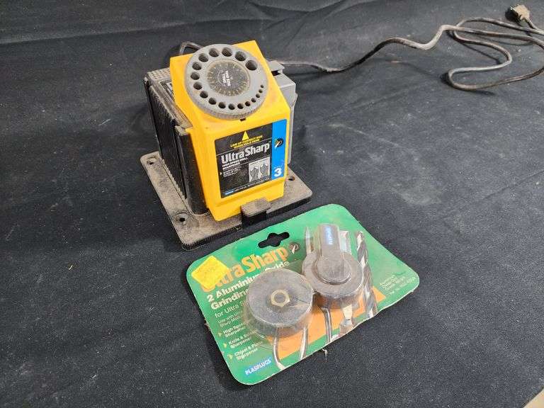 Ultra Sharp High Speed Drill Sharpener with 3 Aluminum Oxide Blades ...