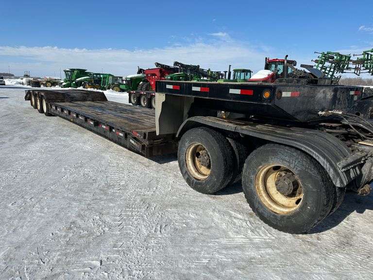 2002 52' Trail-EZE Lowboy Semi Trailer. 102", 50 ton, 25' Well, 90" Top ...