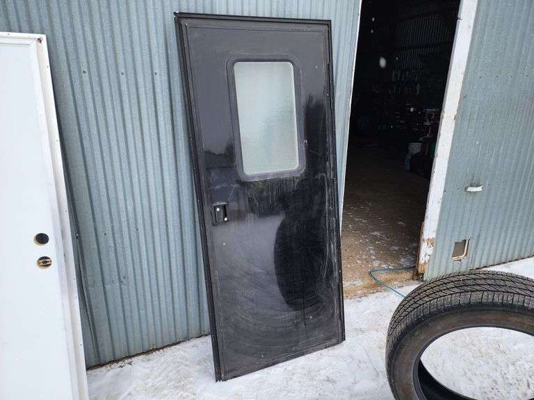 Aluminum Fish House Door, Black, Approx 30” x 6’, No Screen or Keys ...