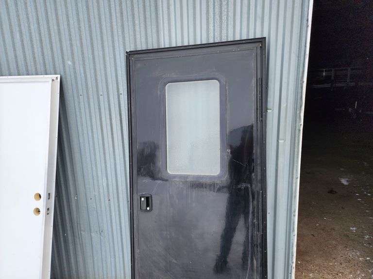 Aluminum Fish House Door, Black, Approx 30” x 6’, No Screen or Keys ...