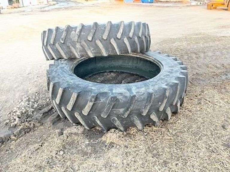 (2) 480/80/50 Firestone Tires, Deep Treads, Approx 10% Tread, No Leaks ...