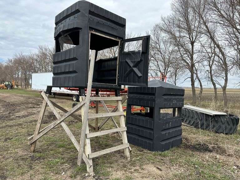 (2) Poly Deer Stands (Need Work) with a 5’ Wood Platform. Buying All ...