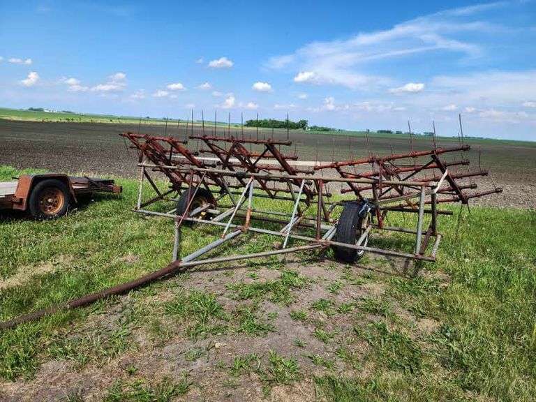 Home Made Drag Cart with 3 Tine Sections, 15’ - Fragodt Auction and ...