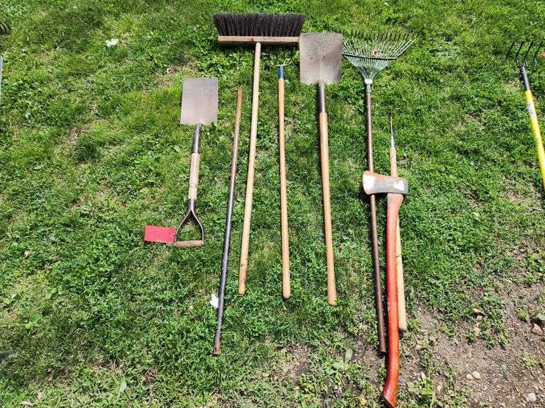 Shovels, Broom, Rake and Axe - Fragodt Auction and Real Estate LLC