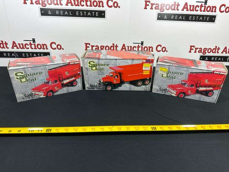 (3) - (2) 1958 GMC Bulk Feed Trucks, (1) 1960 Mack Dump Truck - Fragodt ...