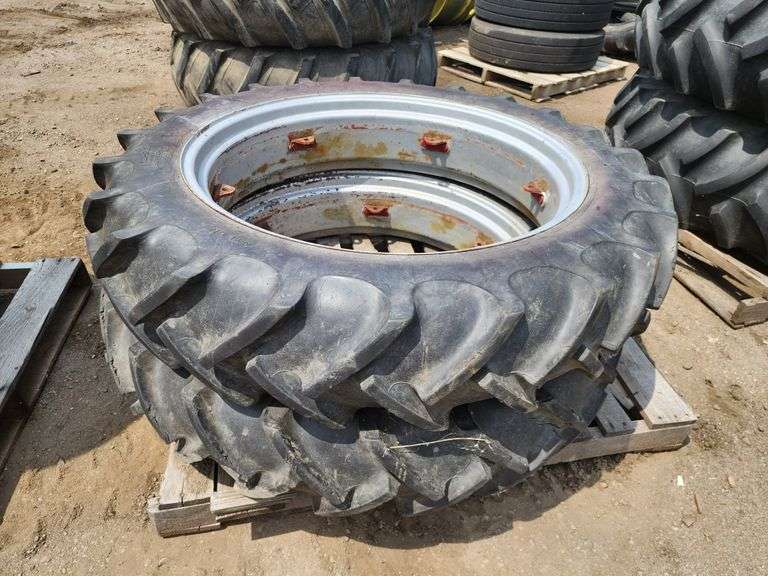 (2) 11.2-36 Delta Sure Cleat on Silver Rims, off Farmall Super C, Rims ...