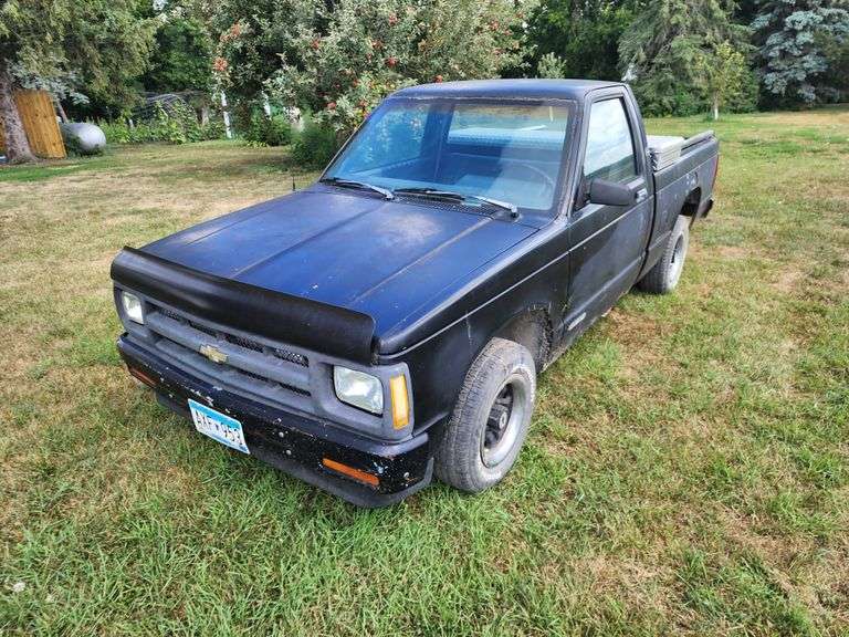 1991 Chevrolet S-10, Single Cab, 4x2, 4 Cylinder, - Fragodt Auction and ...