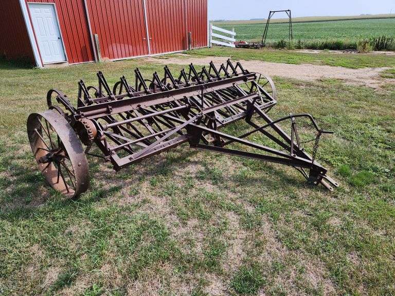 10’ McCormick Deering Steel Wheel Field Cultivator, Mechanical Lift ...