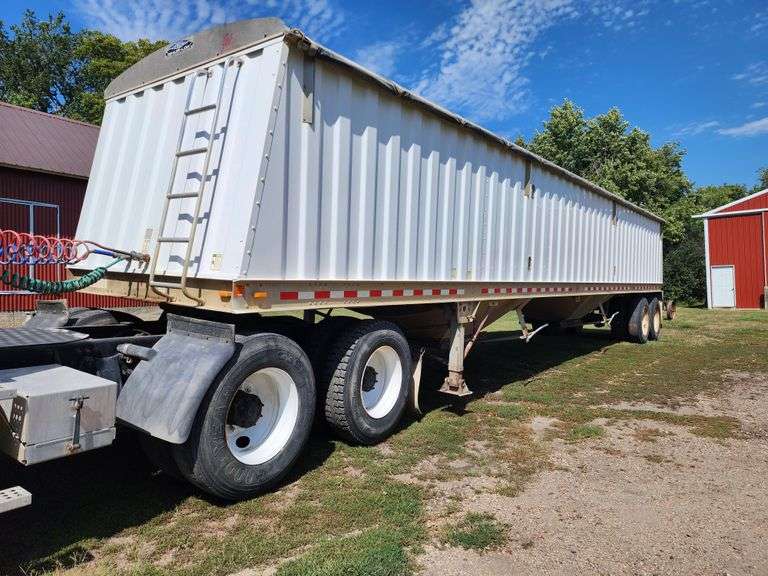 2003 Jet Aluminum Hopper Trailer, Ag Hoppers, 42’, Shur-Lok Manual Roll Tarp, Spring Ride, 11R24 ...