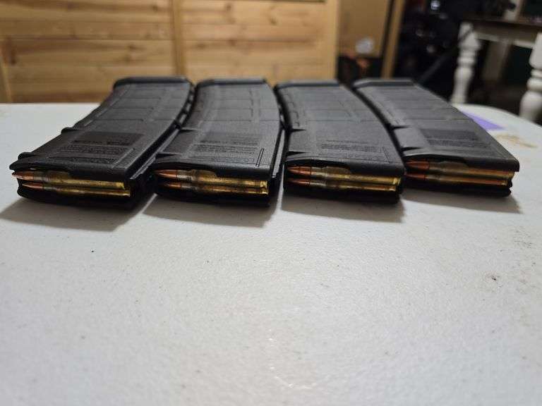 4- P-Mag 30, 5.56 NATO magazines fully loaded with Wolf Gold 223 REM ...