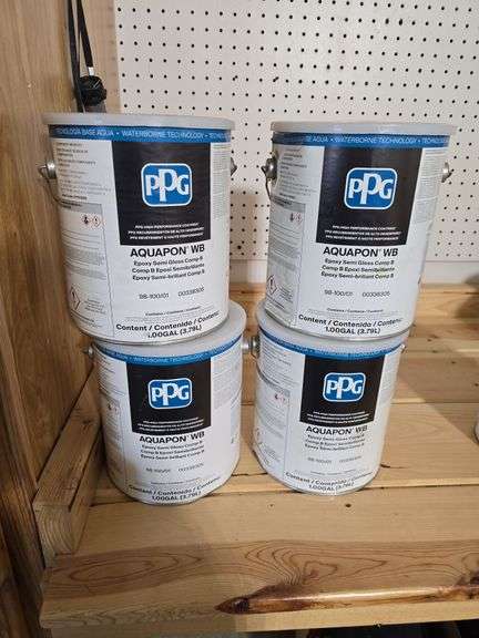 4- gallons PPG Aquapon WB Epoxy semigloss Comp B. So much per gallon ...