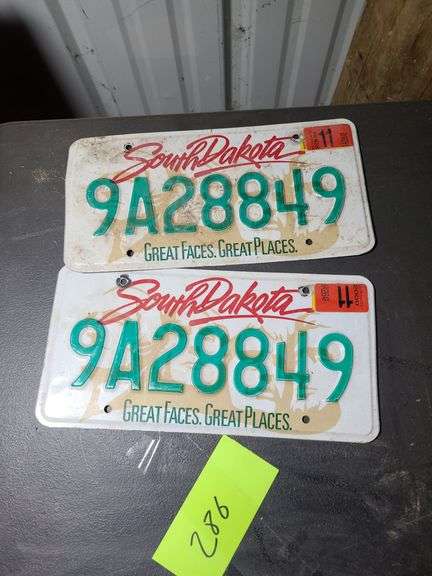 License plates. - Freedom Auctions LLC
