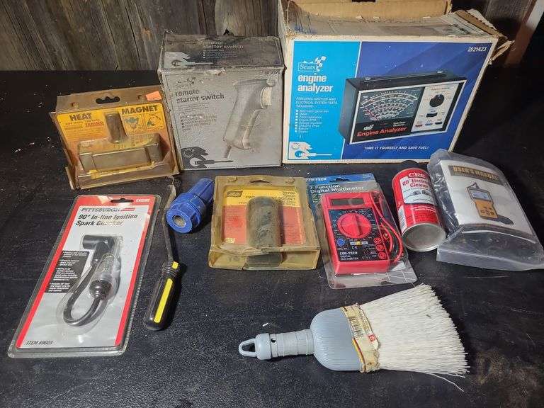 Engine analyzer, remote starter switch, magnetic block heater, spark ...