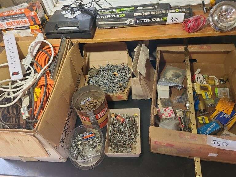 Extension cords, hardware, power strip. - Freedom Auctions LLC