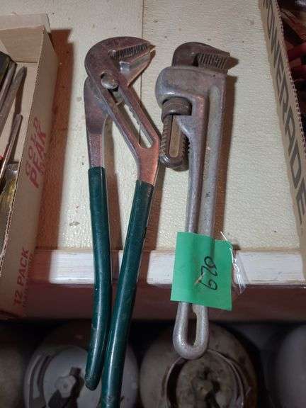 Large channel locks and pipe wrench. - Freedom Auctions LLC