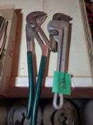 Large channel locks and pipe wrench. - Freedom Auctions LLC