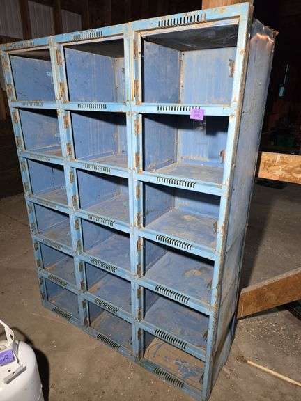 LOCKERS, NO DOORS. 54 1/4" W X 18" D X 6' T. - Freedom Auctions LLC