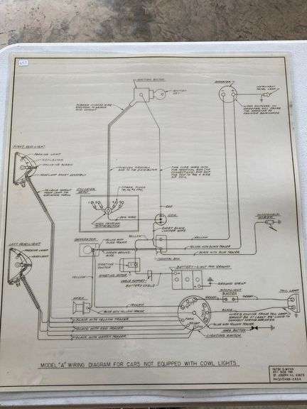 Laminated Model A Wiring Diagram For Cars - Spankys Freedom Car Auctions