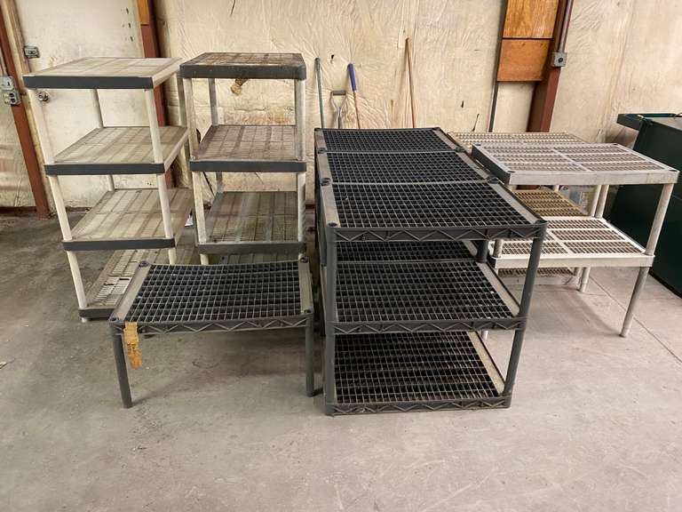 Stackable Plastic Storage Racks - Gavel Roads Online Auctions
