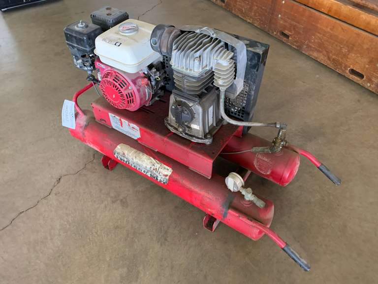 Schrader/Honda Gas Powered Portable Air Compressor - Gavel Roads Online ...