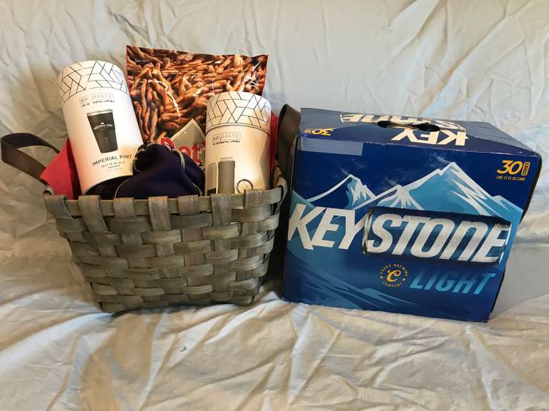 Gift Basket & Case of Keystone Light - Gavel Roads Online Auctions