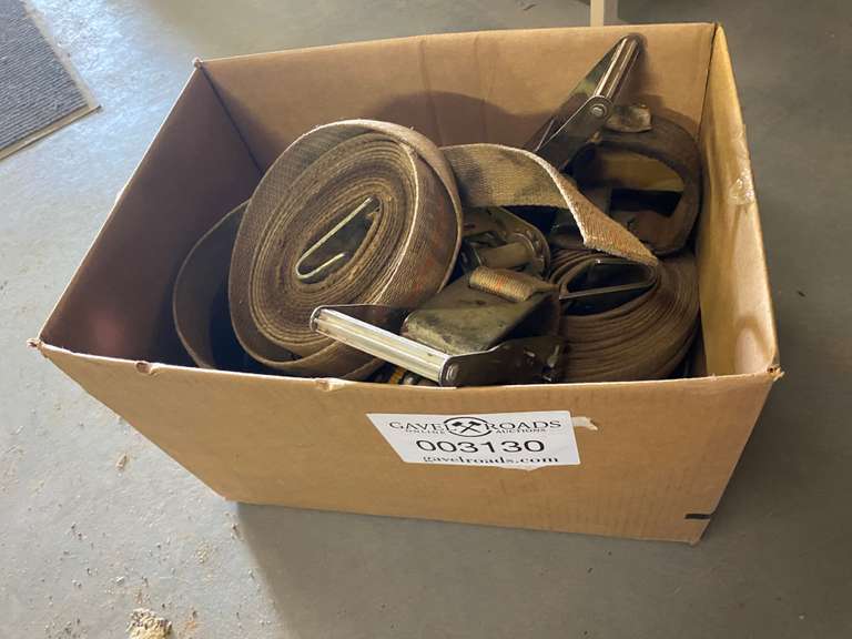 Box of Tie Down Straps - Gavel Roads Online Auctions