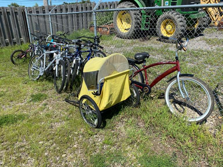 (12) Bicycles & Kid Bicycle Buggy Trailer - Gavel Roads Online Auctions