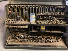 Wedge Style Truck Tool Box with Tools - Gavel Roads Online Auctions