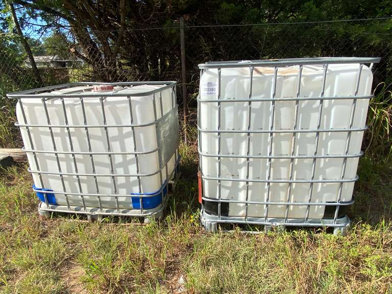 (2) Large Chemical/Liquid Storage Totes - Gavel Roads Online Auctions