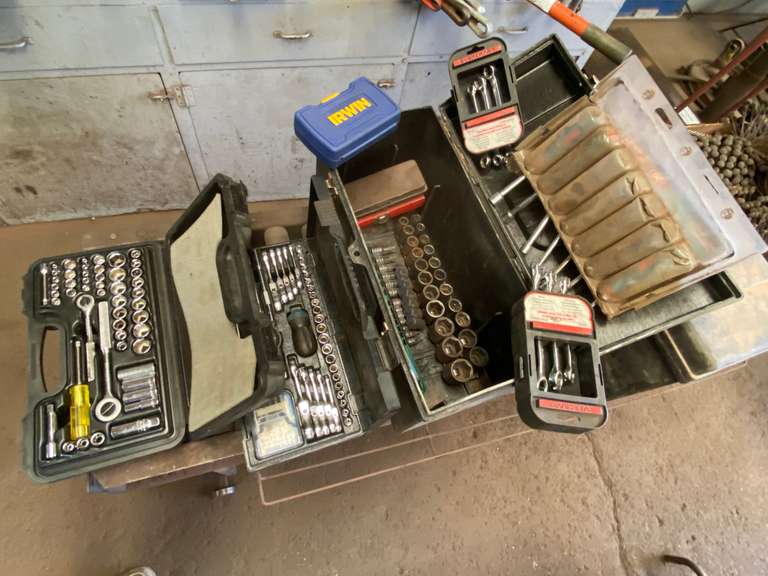 Tool Box w/ Several Sets of Tool Kits - Gavel Roads Online Auctions