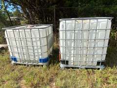 (2) Large Chemical/Liquid Storage Totes - Gavel Roads Online Auctions