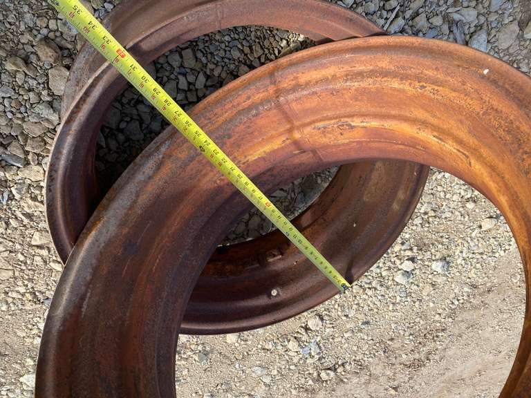 (2) 13" x 32" Tractor Rims / Fire Pit Rings - Gavel Roads Online Auctions