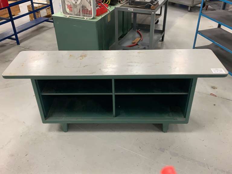 Metal Storage Table - Gavel Roads Online Auctions