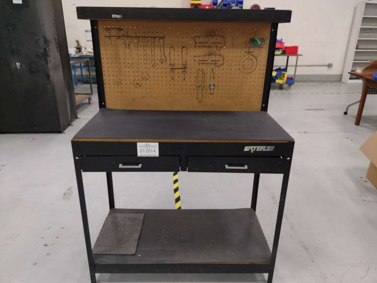 Waterloo Workbench w/2 Drawers & Pegboard - Gavel Roads Online Auctions