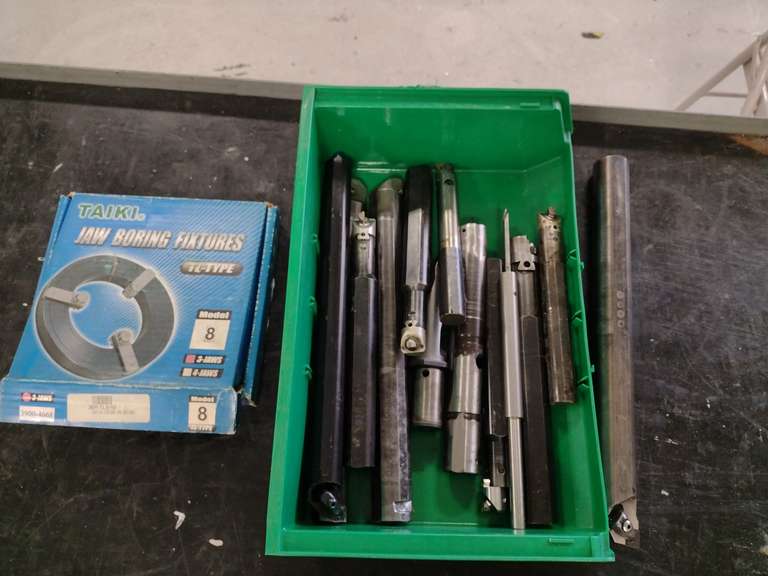 Assorted Boring Bars & 3-Jaw Boring Fixture - Gavel Roads Online Auctions