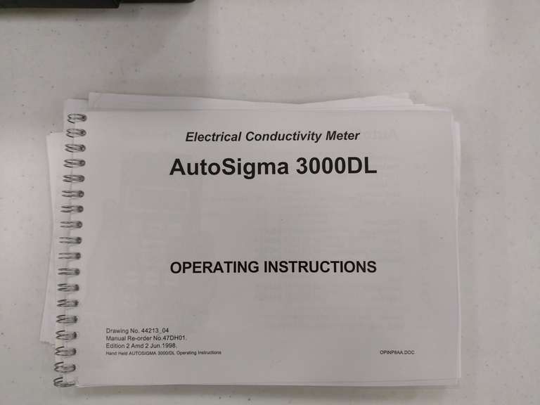 Hocking AutoSigma 3000 Electrical Conductivity Meter - Gavel Roads ...