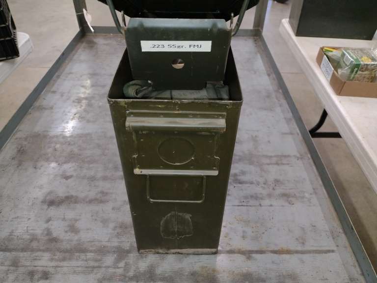 (1) Ammo Box (2) Canvas Ammo Pouches (300) Rounds 5.56 X 45 Ball M1A2 ...