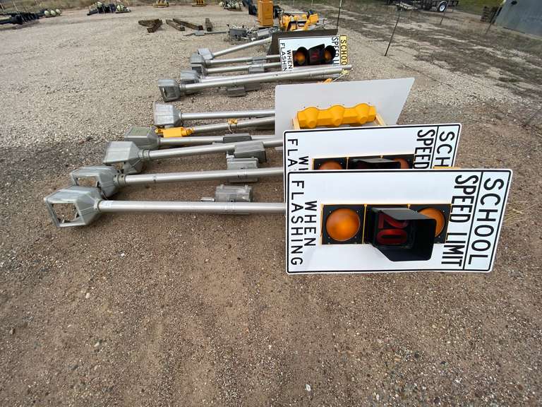 (6) Stainless Steel School Zone/Crosswalk Light Pole Indicators - Gavel ...